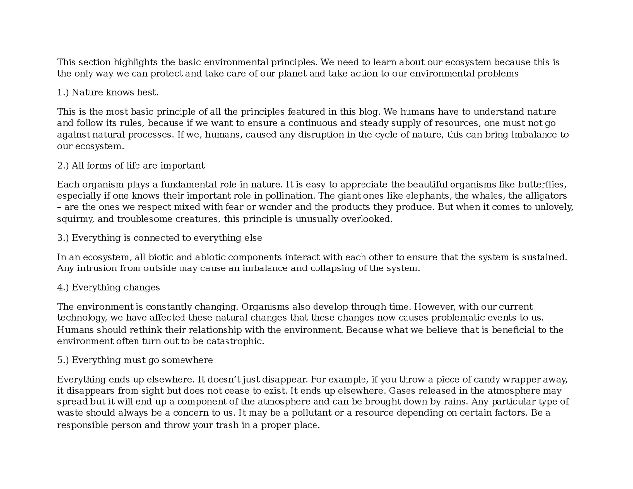 7 Environmenta Principles Docsity