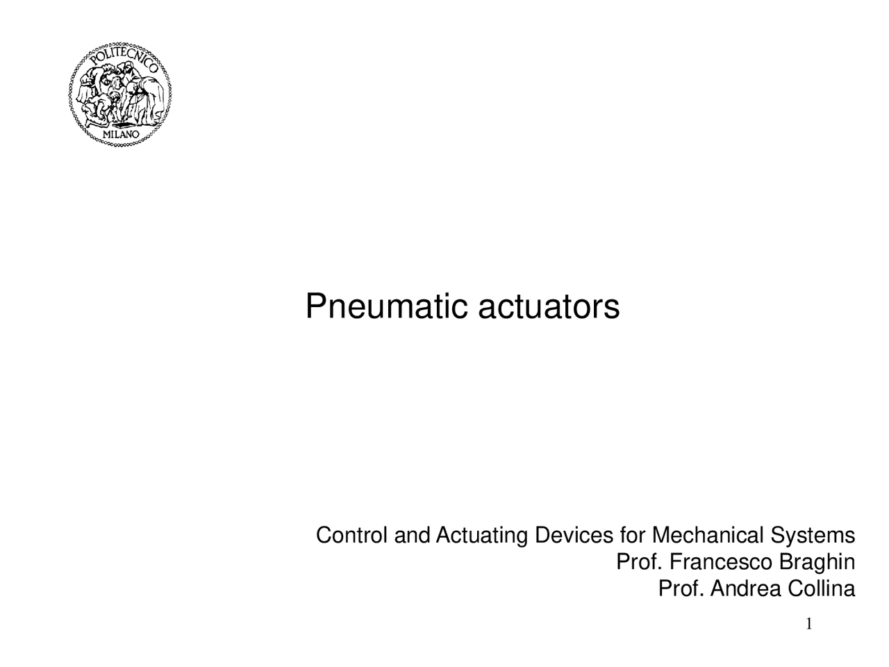 Pneumatic Actuators Docsity