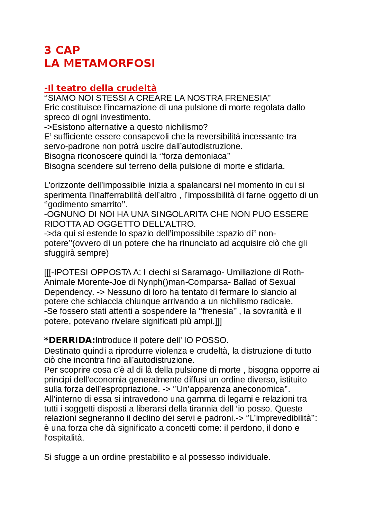 Relazioni Brutali 3 Cap Docsity