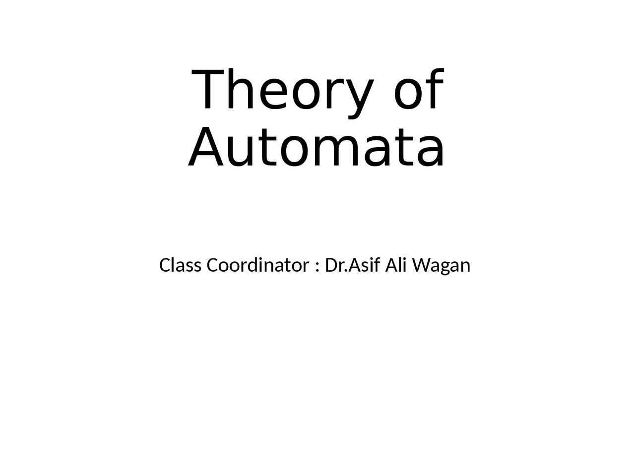 Automata Compution Of Computer Docsity