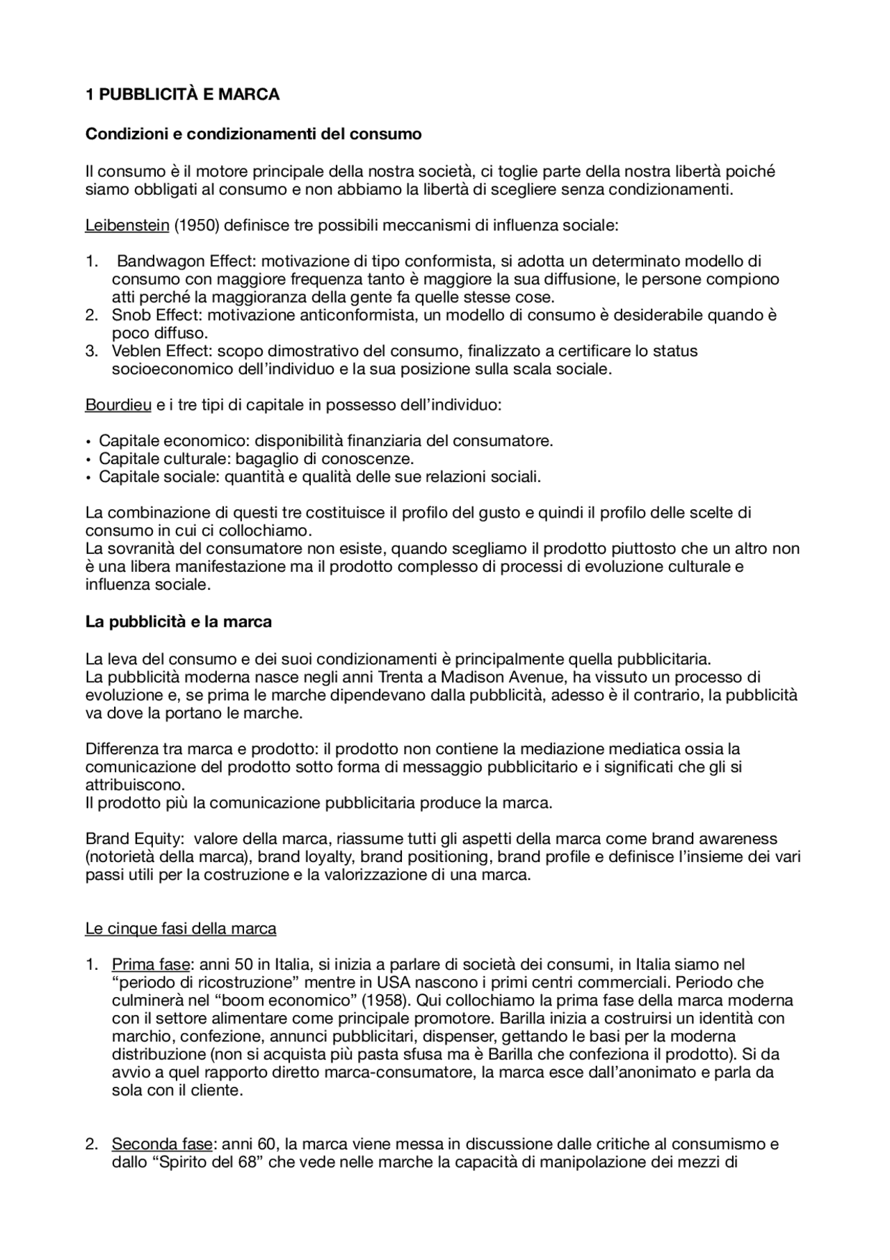 Pubblicità Teorie E Tecniche Docsity