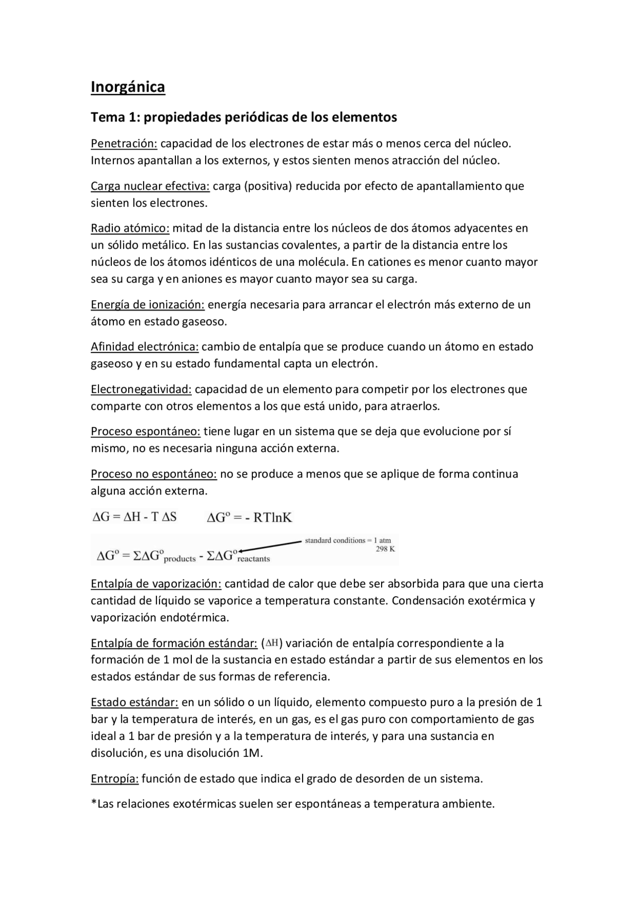 Química Inorgánica Resumen De Los Apuntes Apuntes De Química