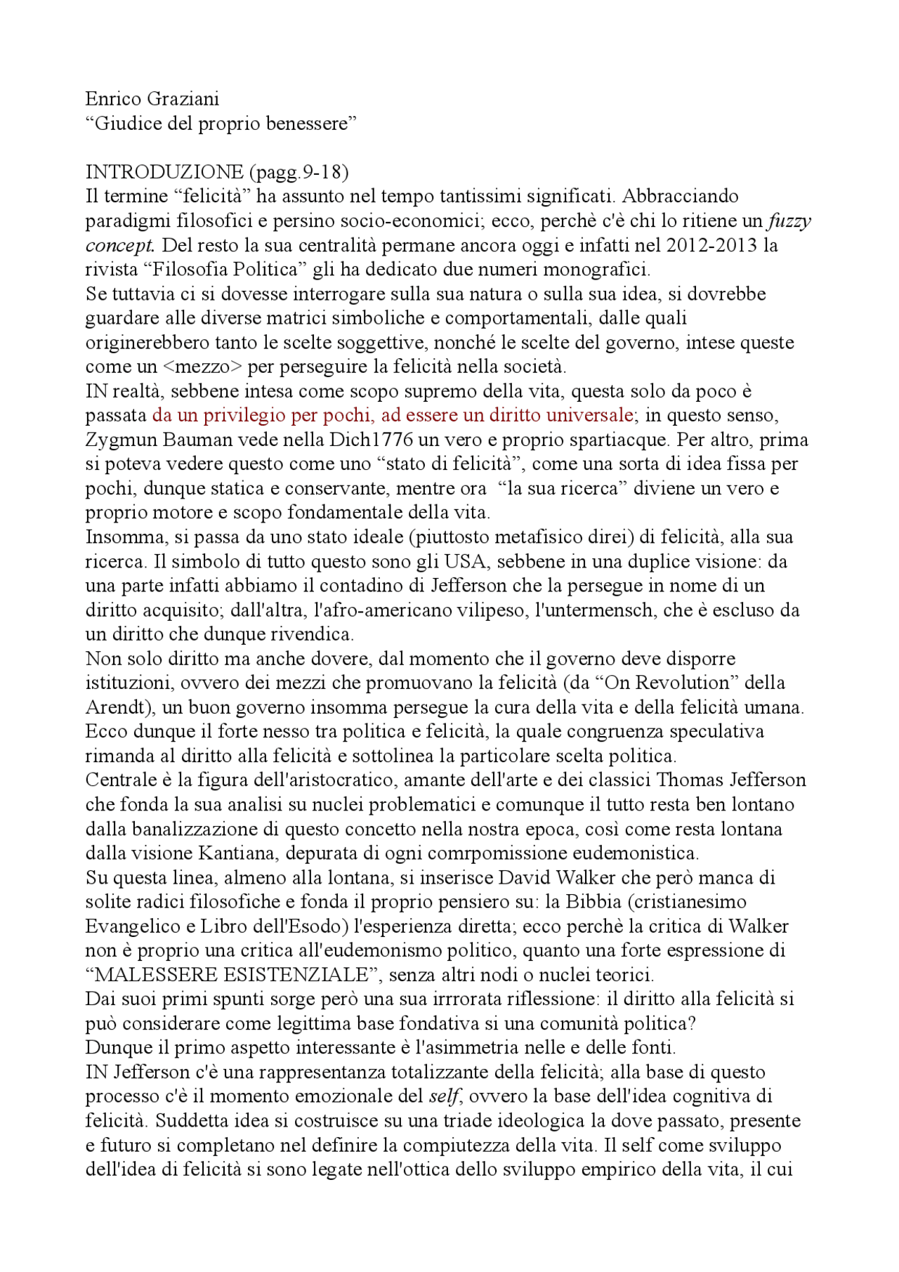 Giudice Del Propio Benessere Docsity