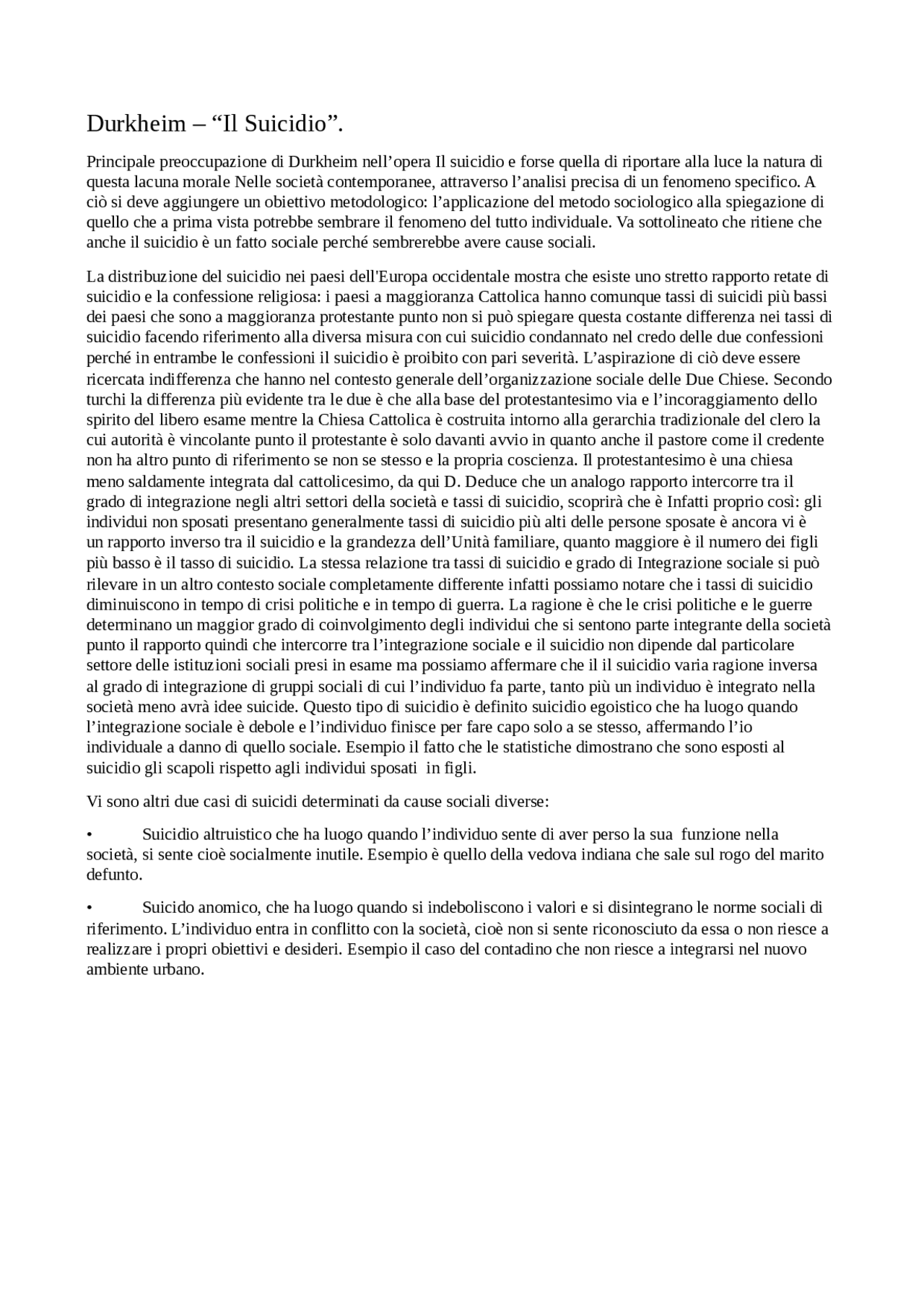 Riassunti Sociologia Docsity