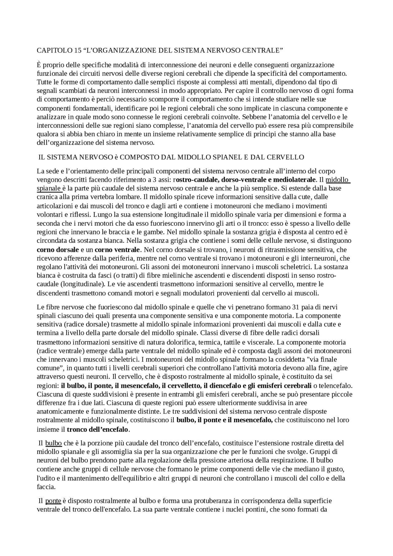 Appunti E Rissunti Psicobiologia Docsity