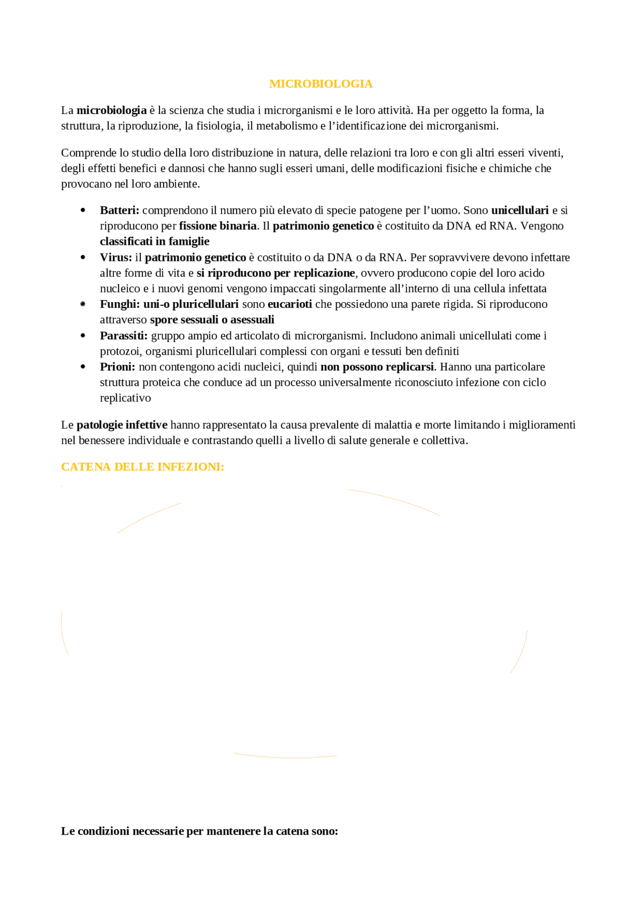 Microbiologia primo anno - Docsity