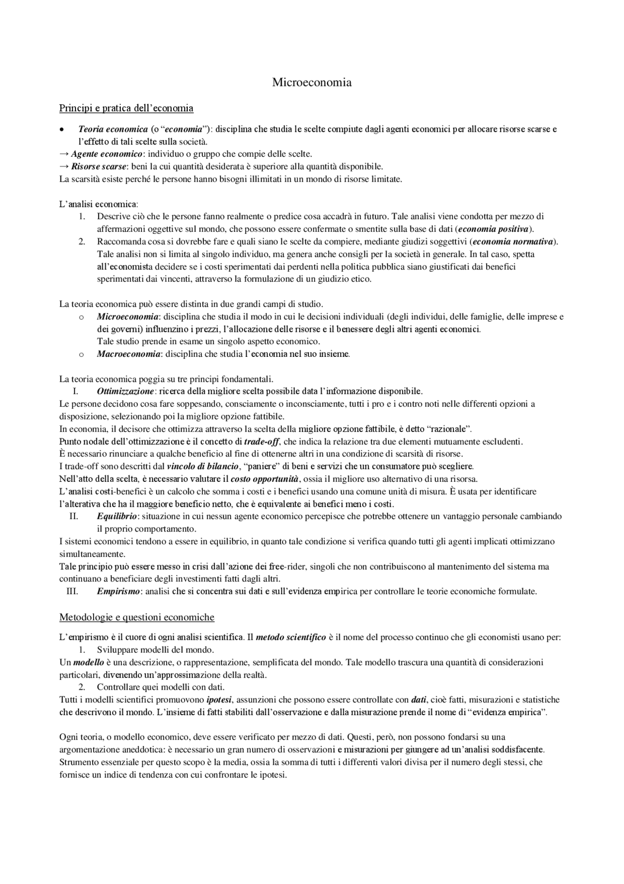 Microeconomia Corso Base Docsity