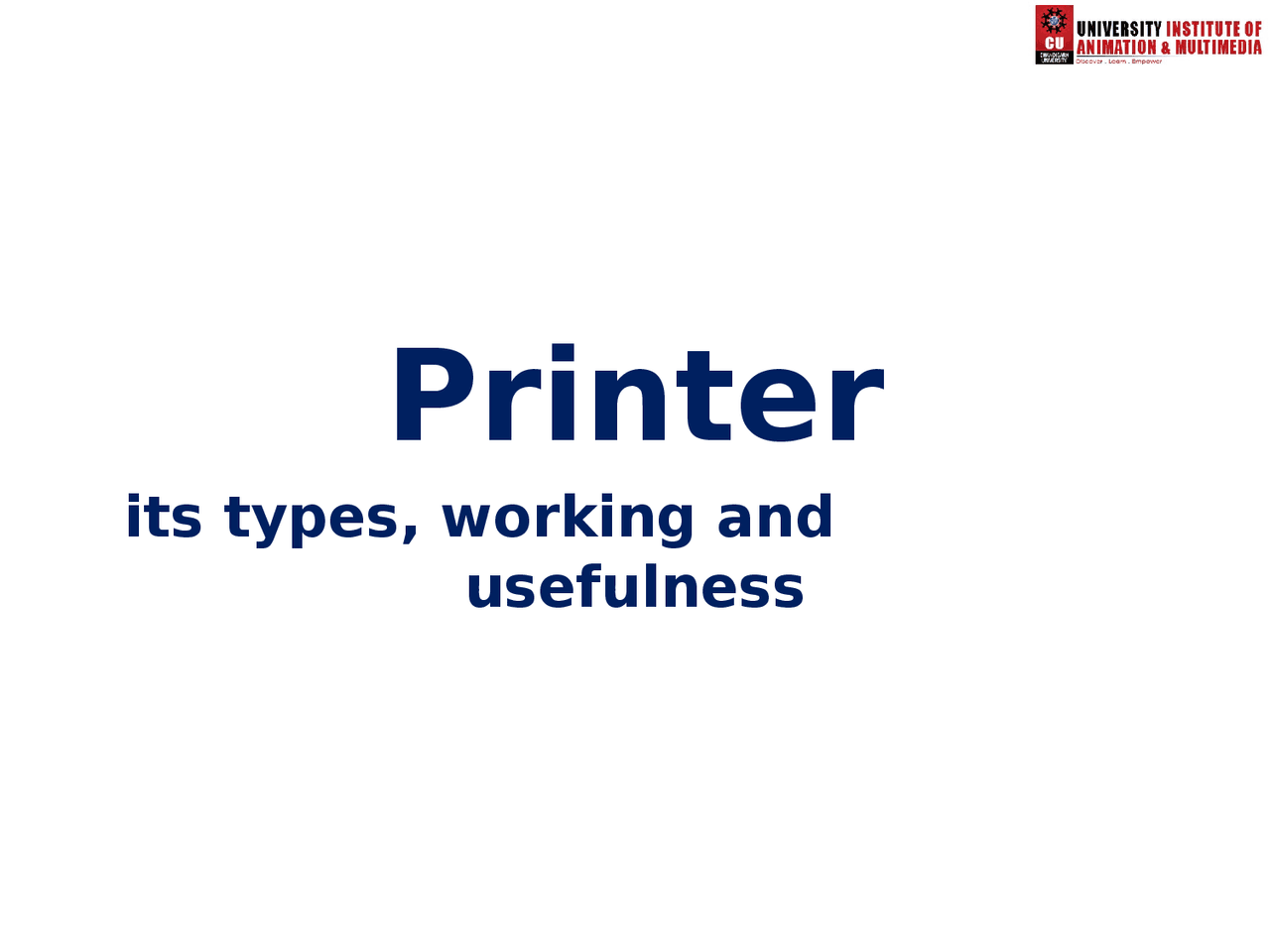 Printer types how it works - Docsity