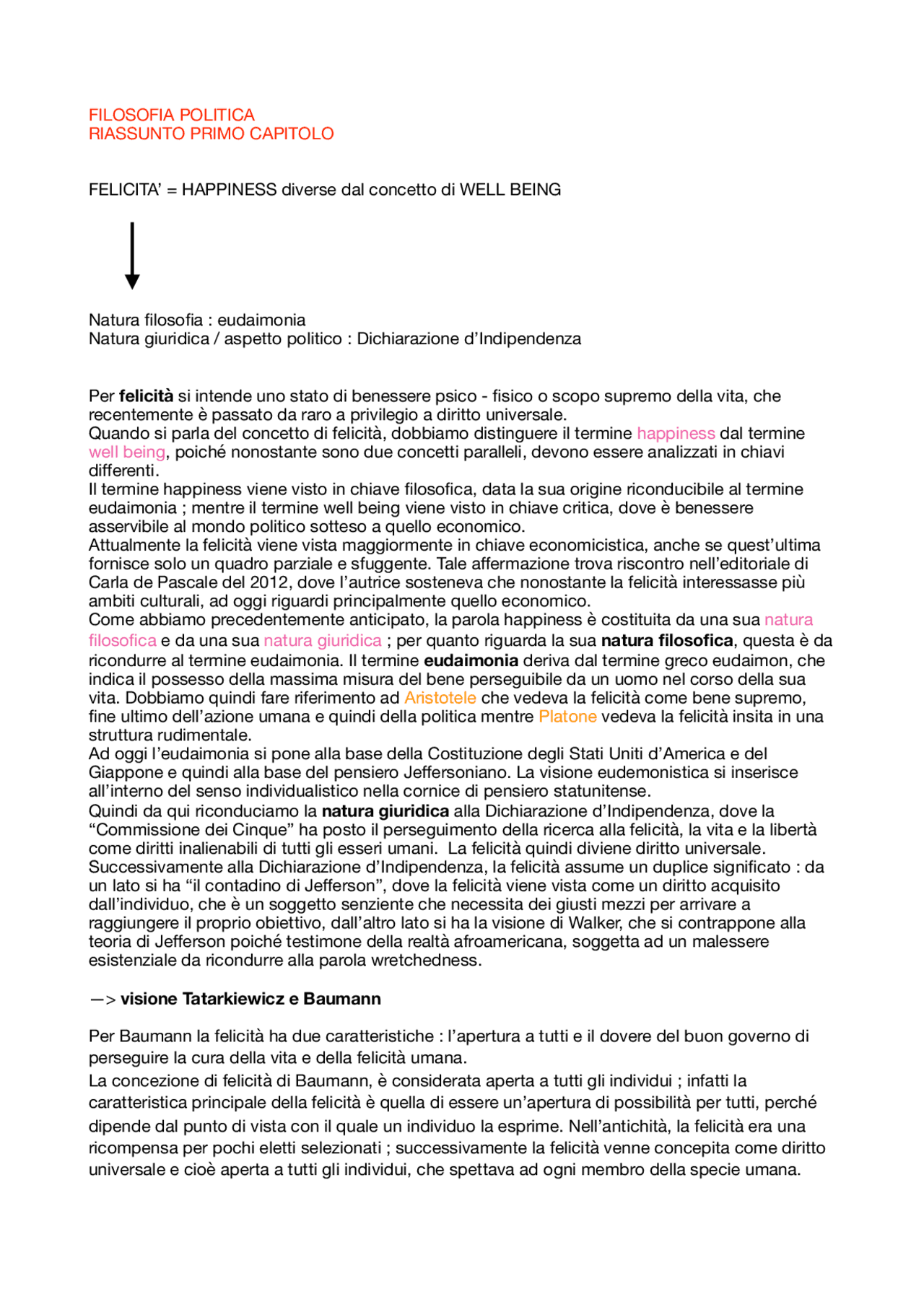 Il Giudice Del Proprio Benessere Docsity