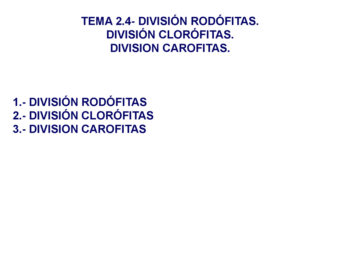 Rodofitas, Clorofitas,Carofitas-BOTANICA | Diapositivas de Botánica y ...