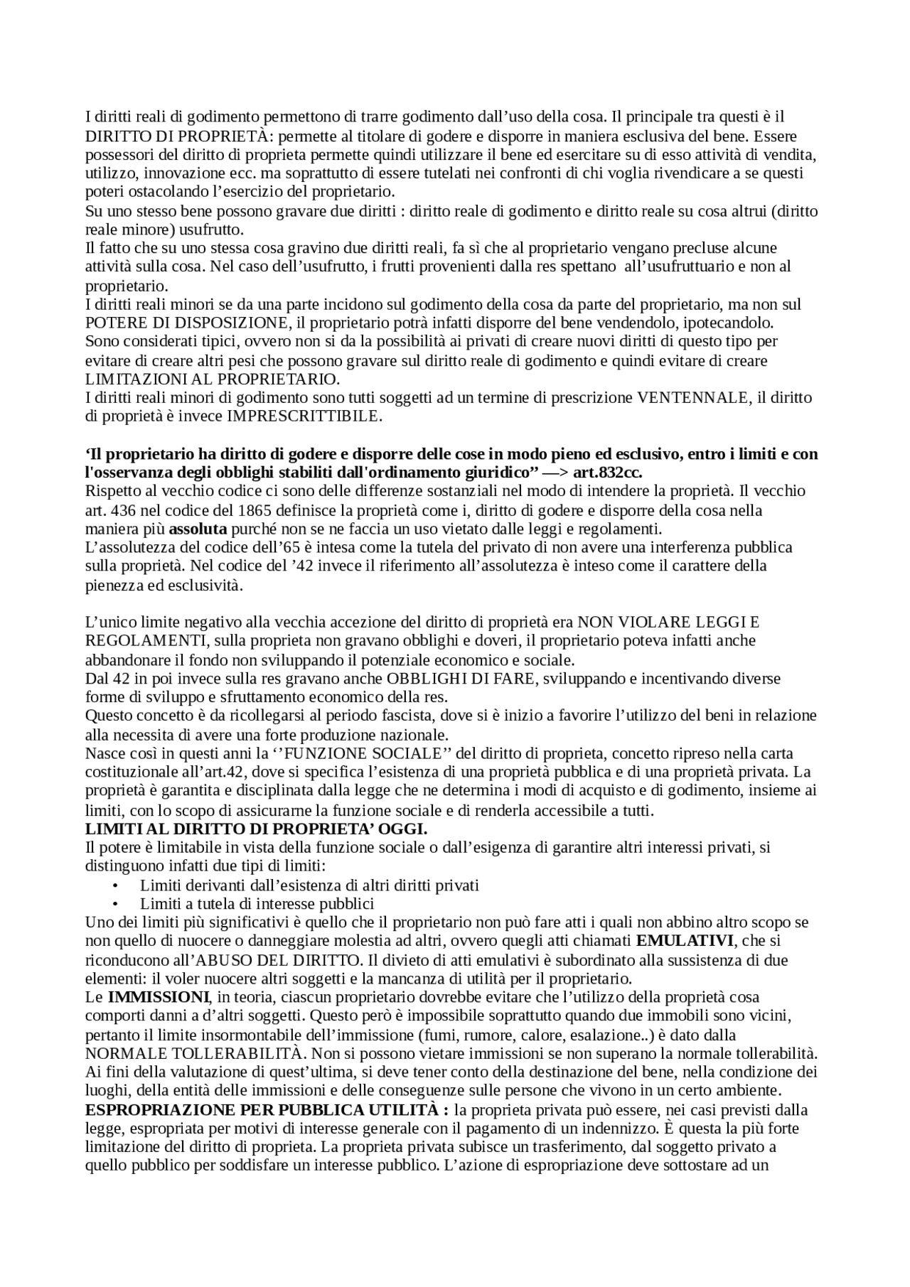 Diritti Reali Di Godimento Docsity
