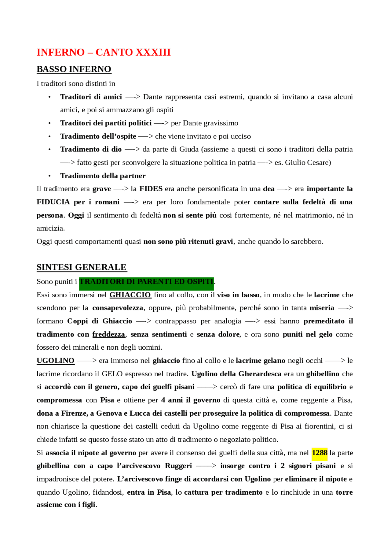 Inferno Canto Xxxiii 33 Dante Alighieri Divina Commedia Docsity