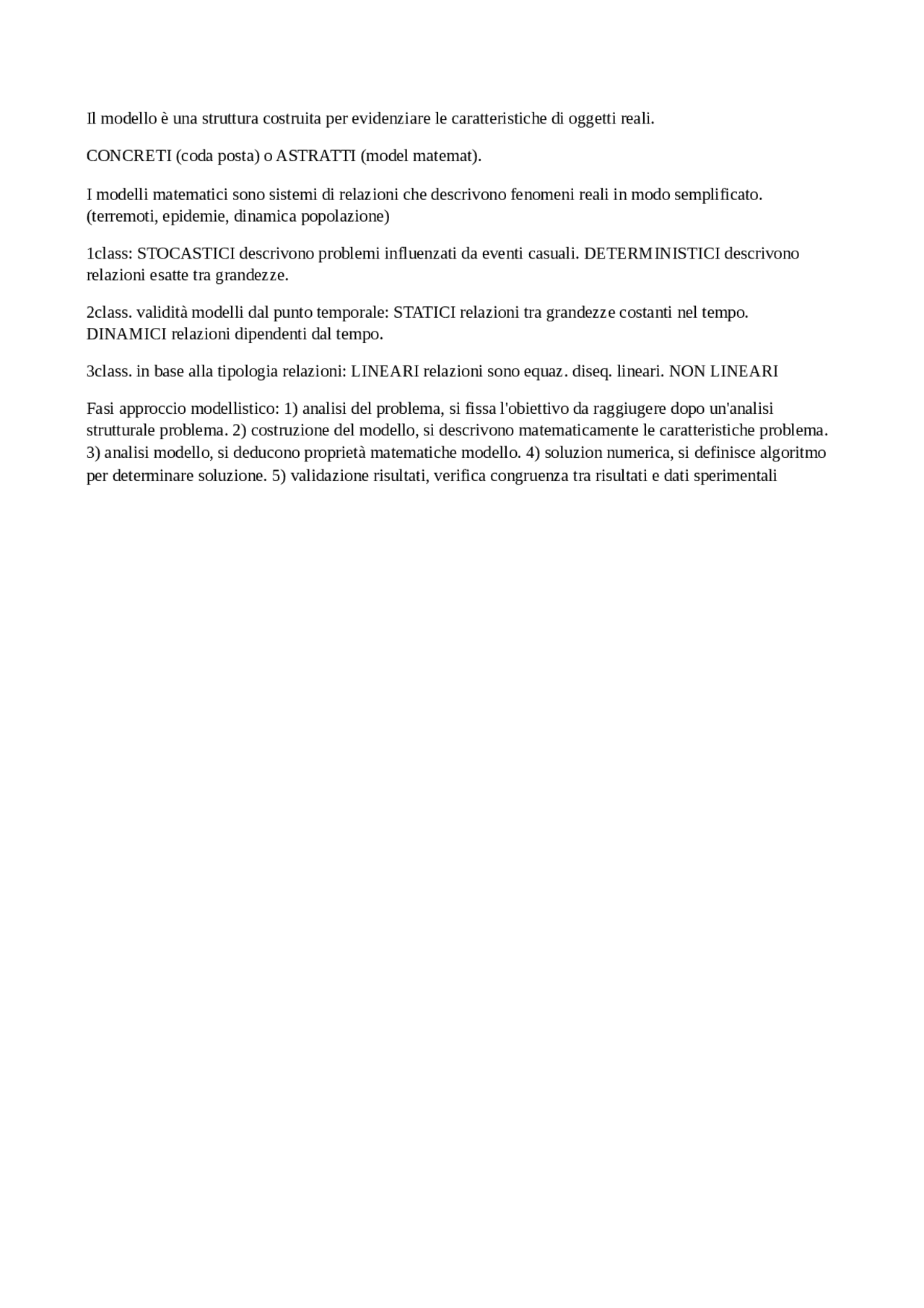 Modello Ottimizzazione Prove Desame Di Metodi Numerici Docsity