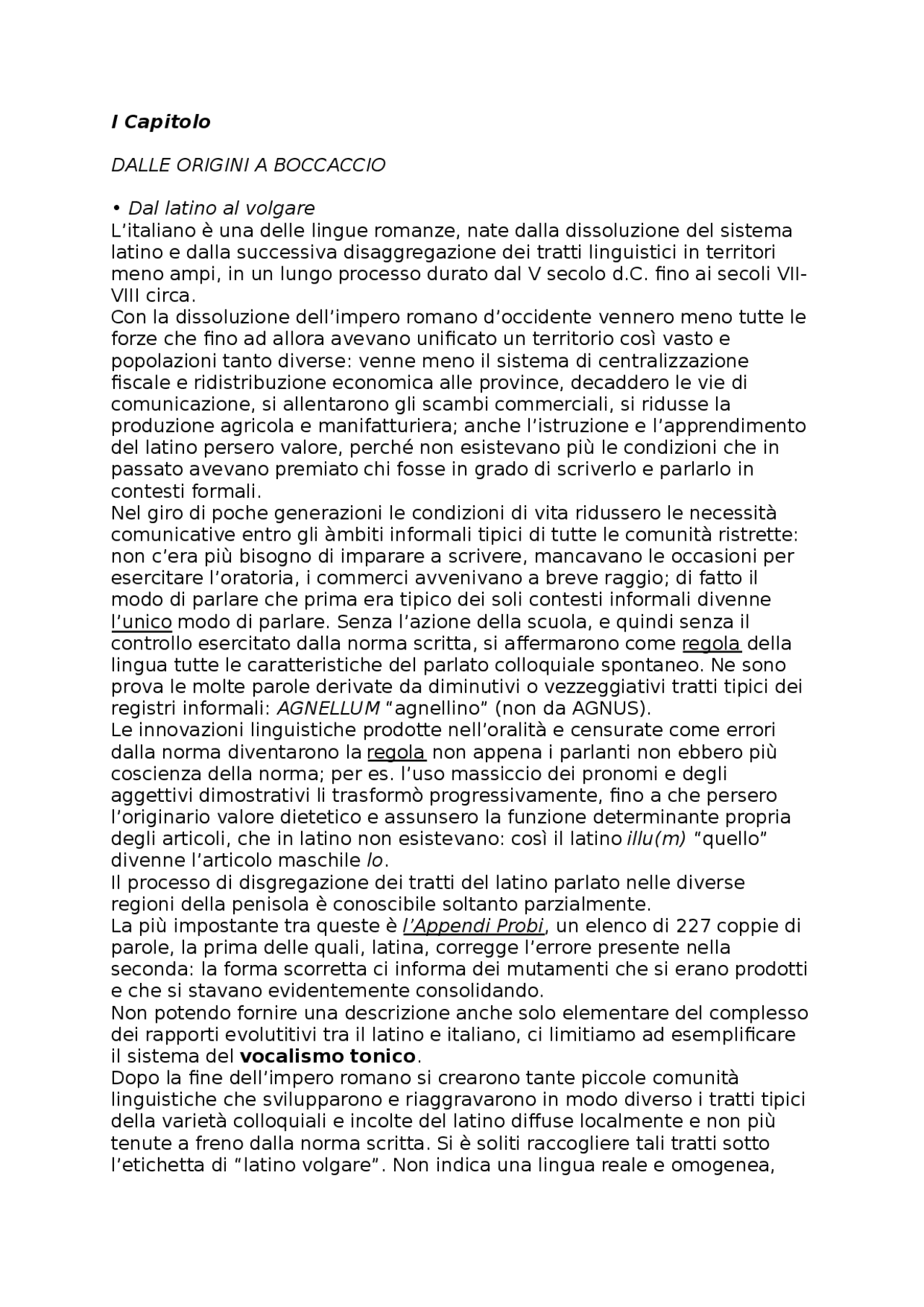 Storia Dellitaliano Roberta Cella Docsity