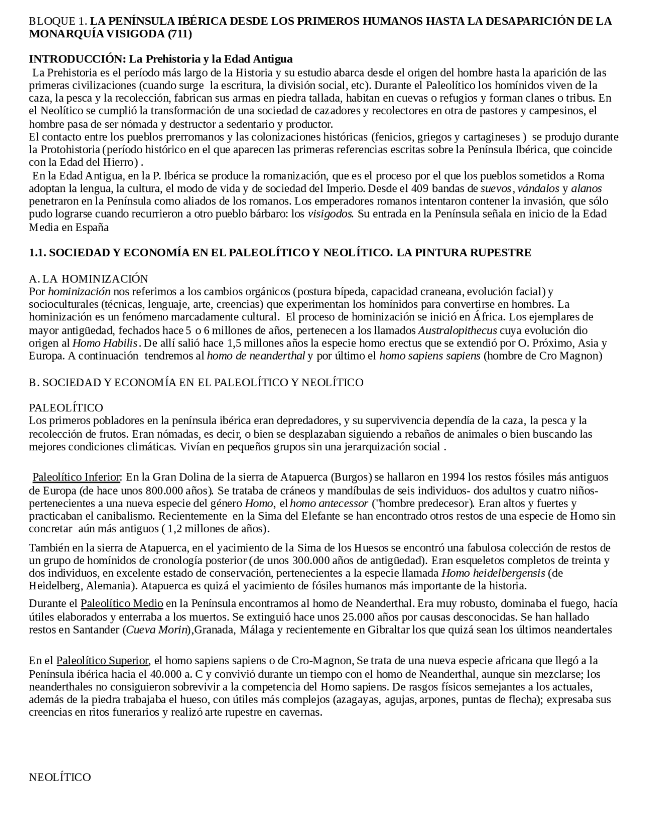 Historia España Apuntes Docsity