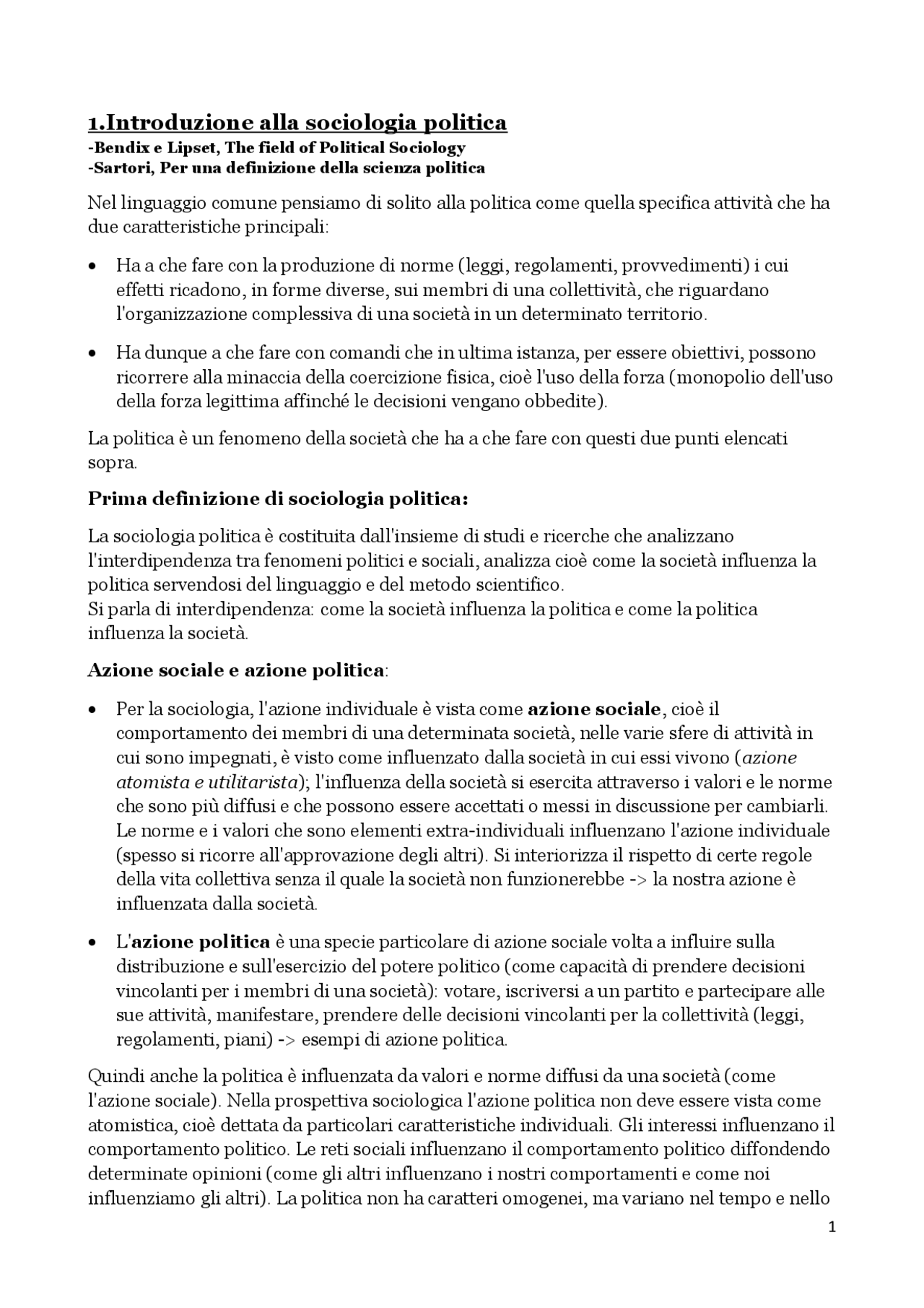Appunti E Slides Di Sociologia Politica Carlo Trigilia Docsity