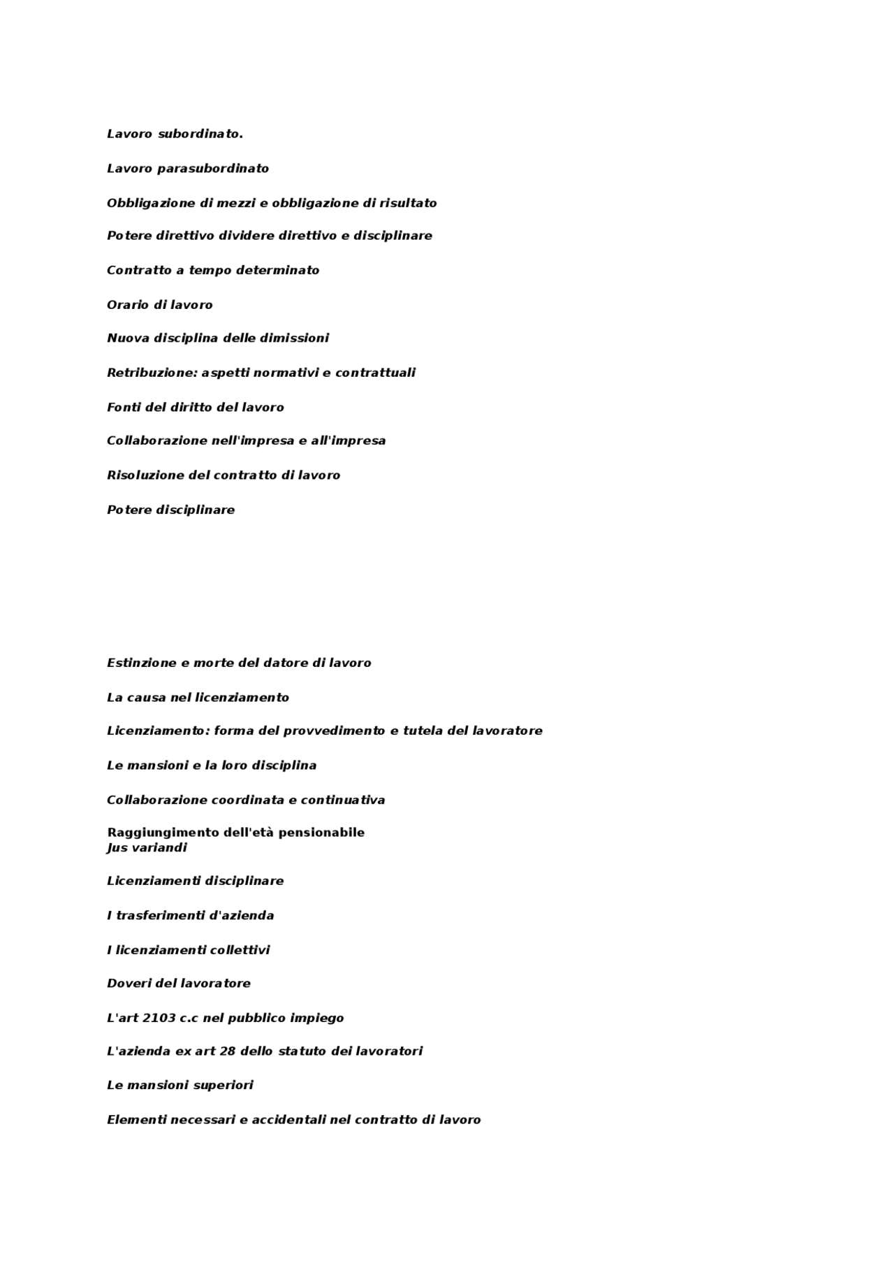 Faq Diritto Del Lavoro Unicusano Docsity