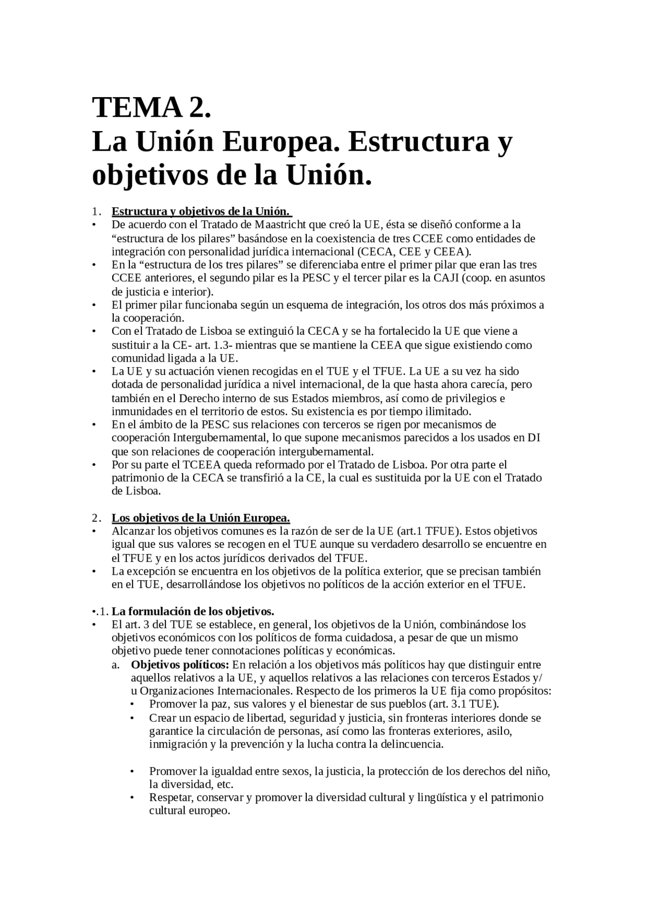 Apuntes Derecho Comunitario Tema 2 Docsity