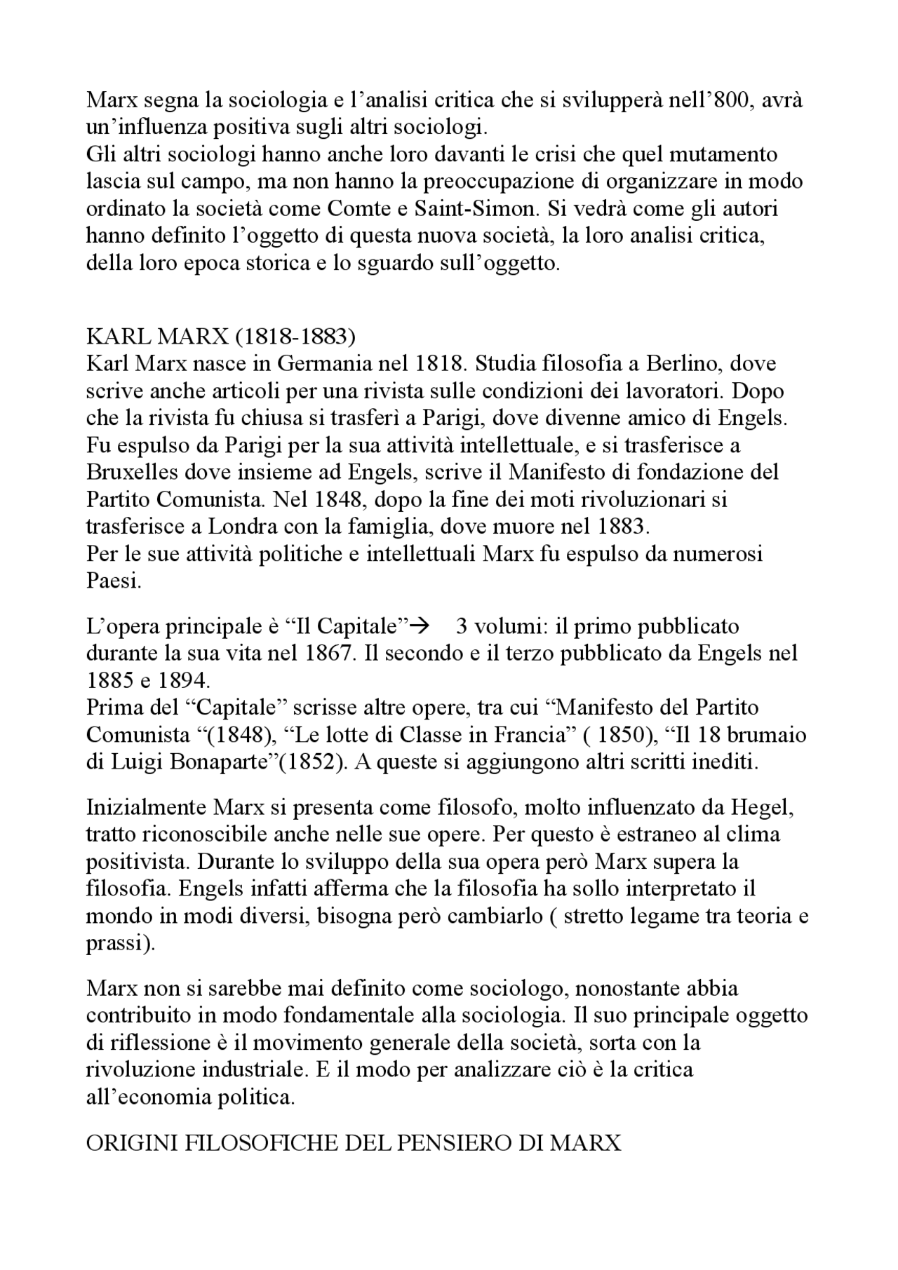 Appunti Sociologia Docsity