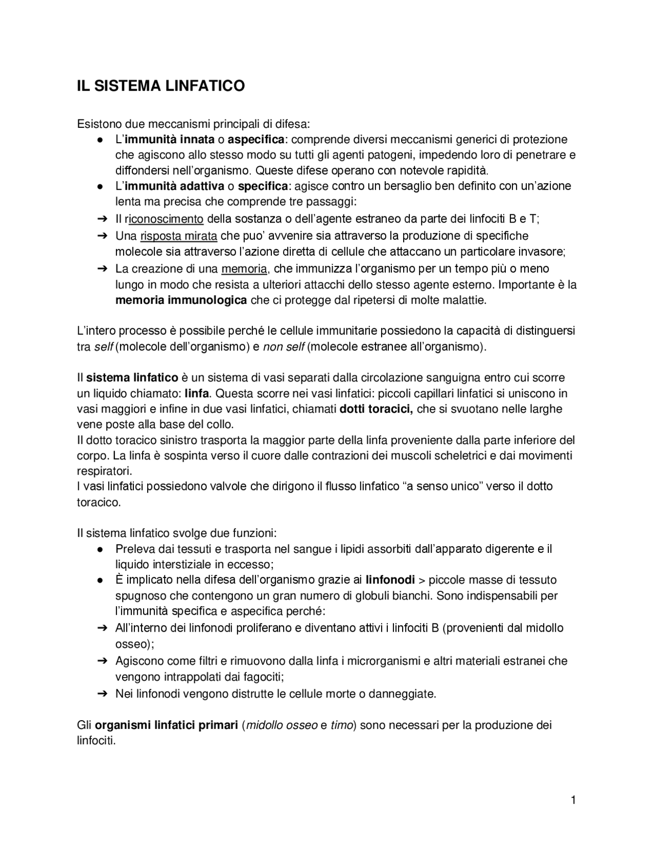 Sistema Immunitario Pt1 Docsity