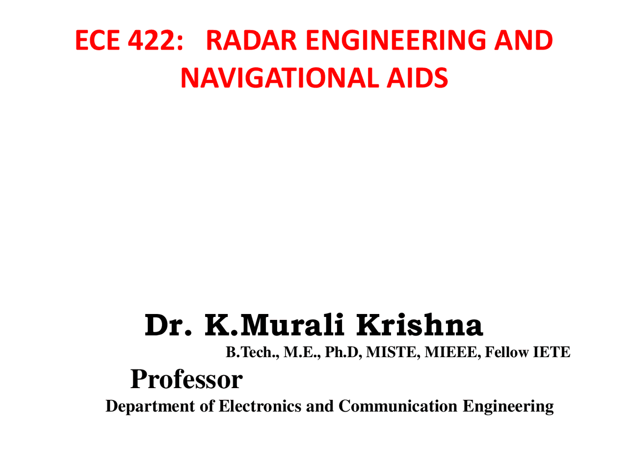 Radar Engineering Pdf Docsity