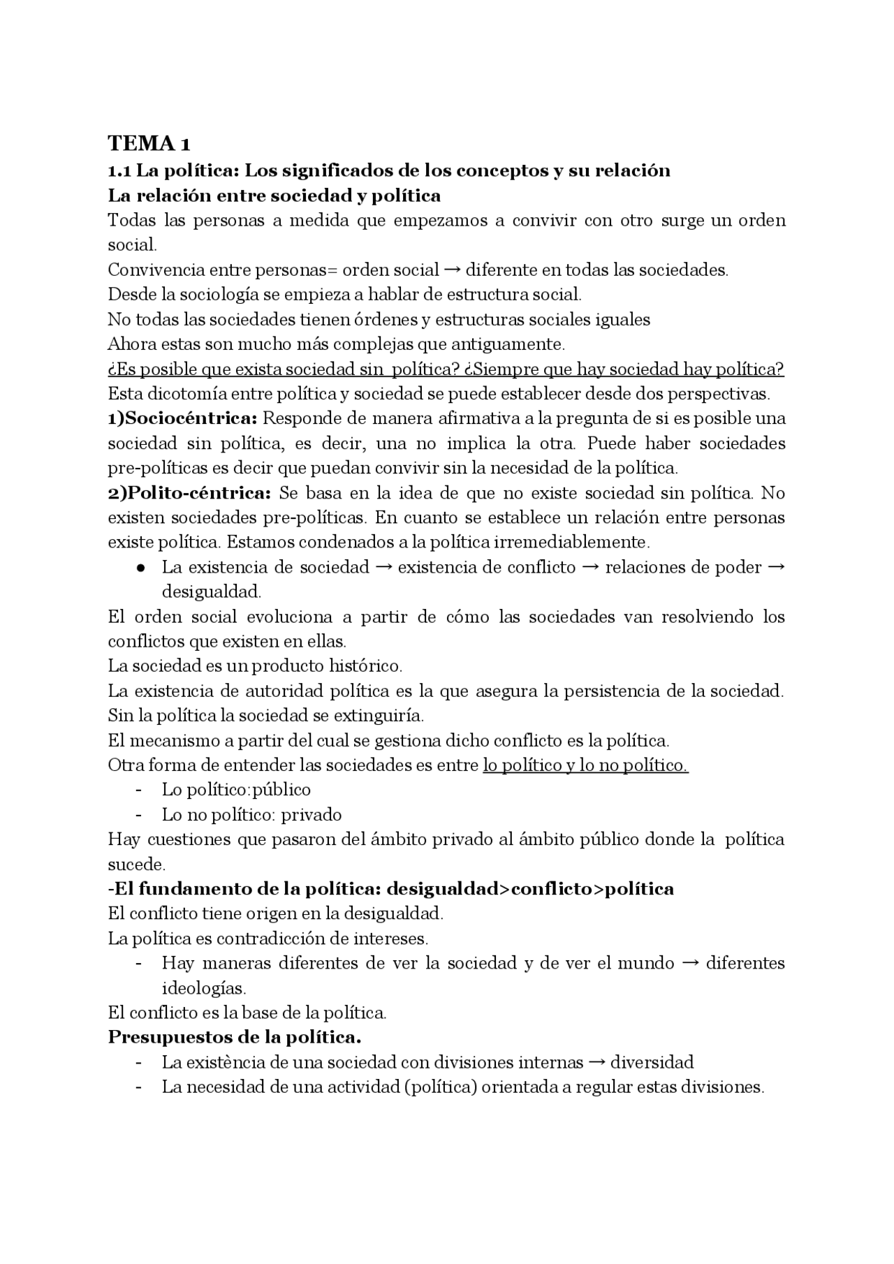 Apuntes De Ciencias Políticas Docsity