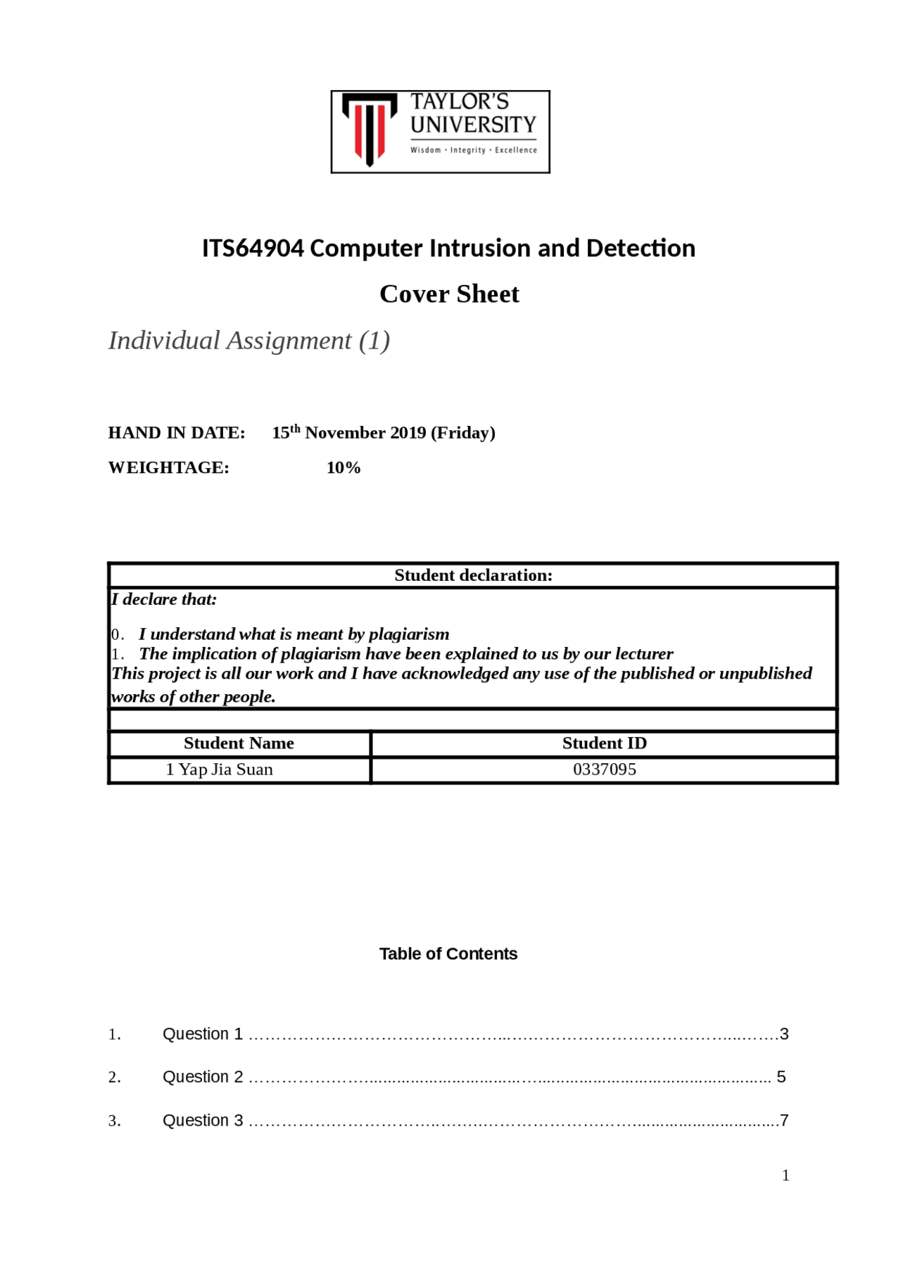 Computer Intrusion Detection Docsity