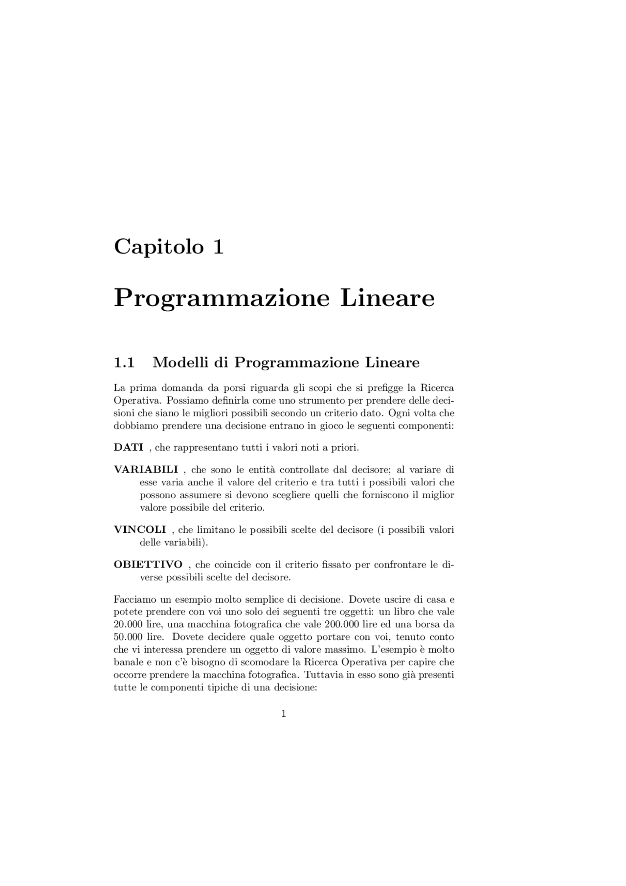 Programmazione Lineare E Non Docsity