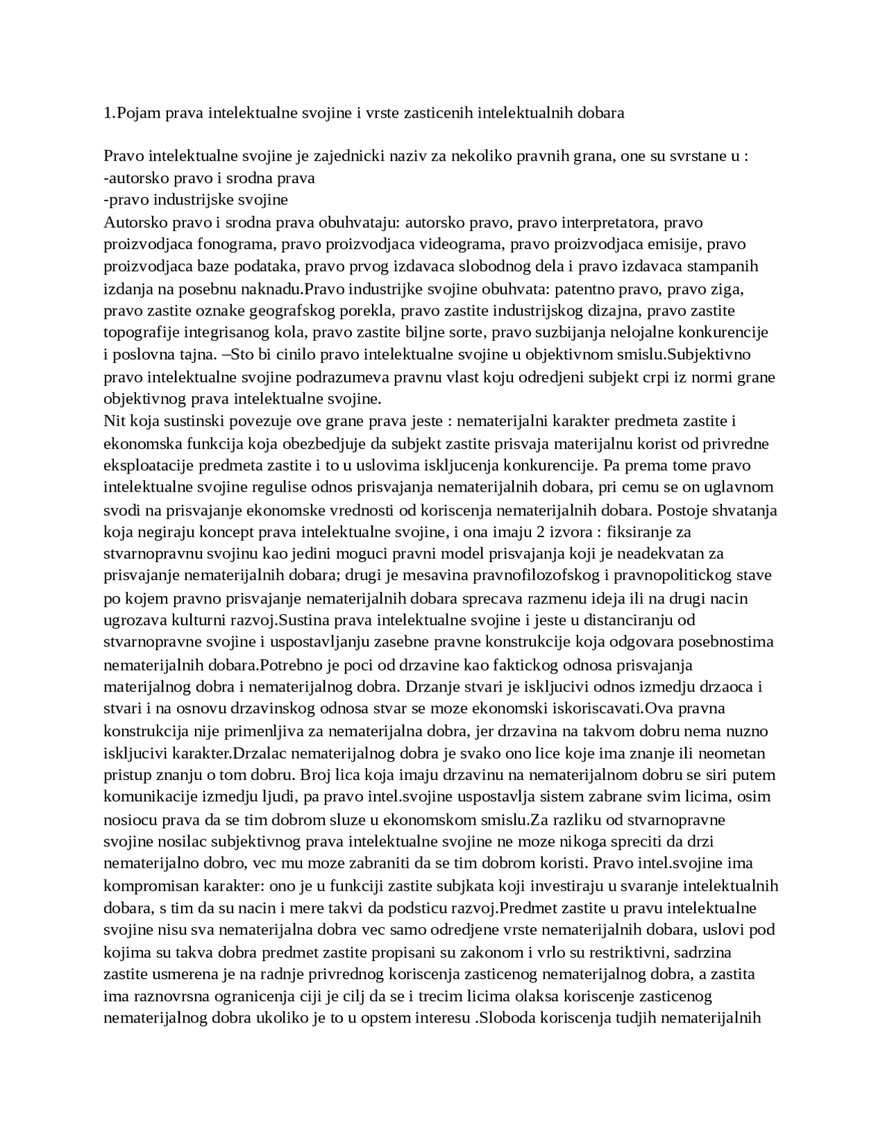 Skripta Pravo Intelektualne Svojine Resúmenes De Derecho Docsity