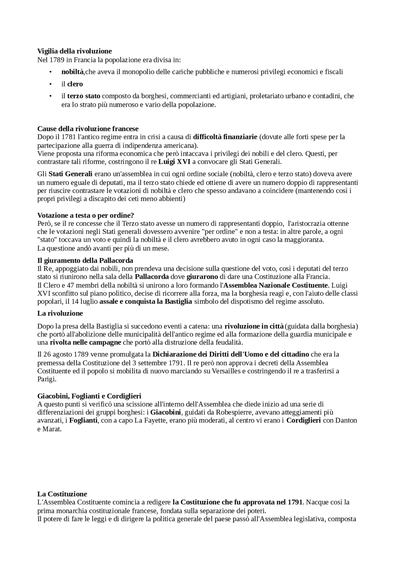 Rivoluzione Francese Docsity