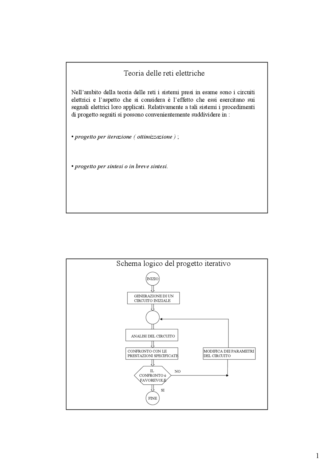 Metodi di Cauer e Foster per la sintesi di reti elettriche - Docsity