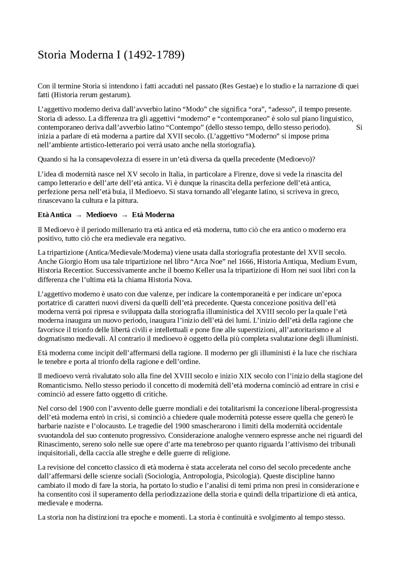 Storia Moderna Riassunto Capra Docsity
