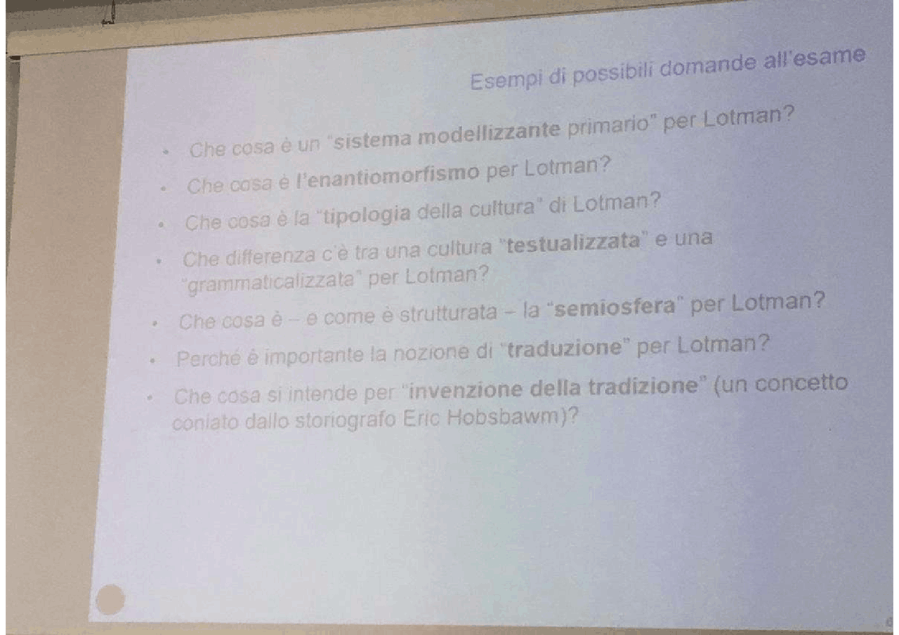 Possibili Domande Esame Semiotica Docsity