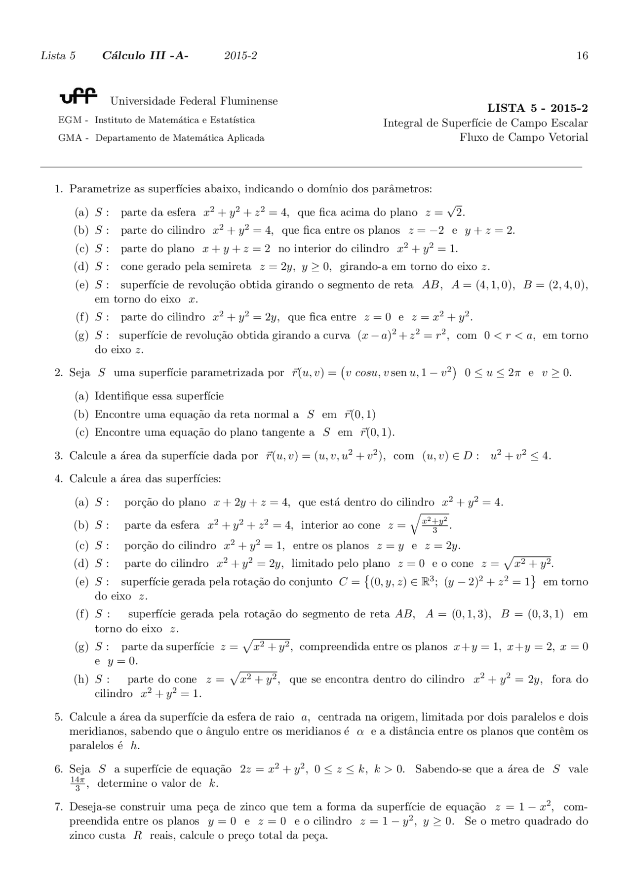 Cálculo Iii A Diferencial E Integral Prof Ethan G C Docsity