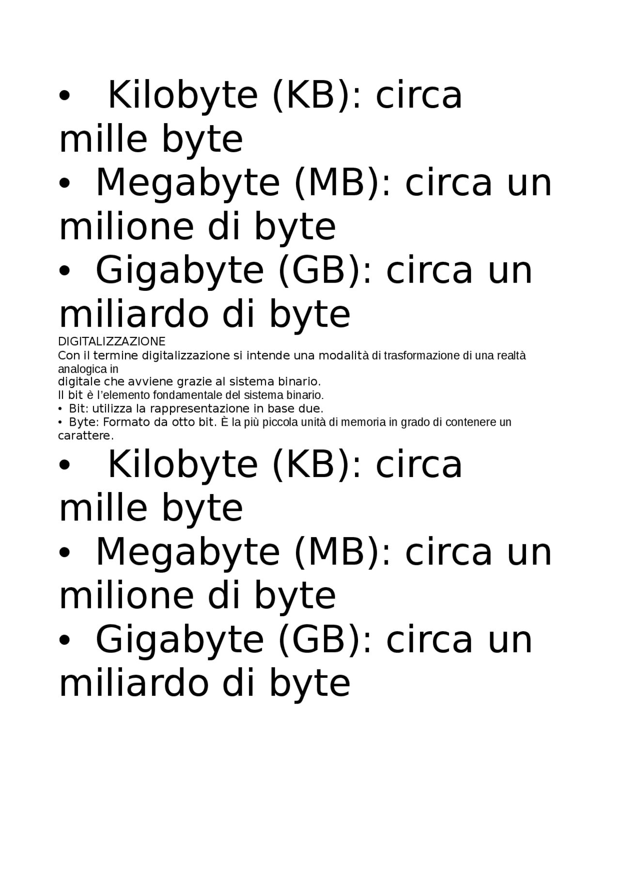 Riassunto Informatica Docsity