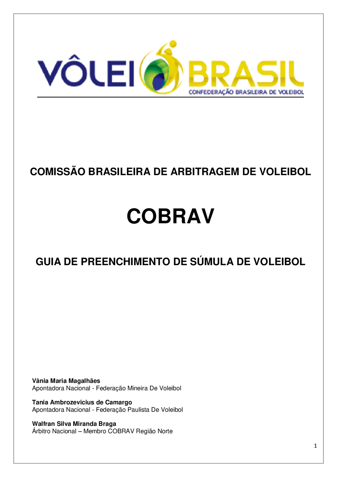 Guia de Preenchimento de sumula de voleibol.pdf | Guide, Progetti e ...
