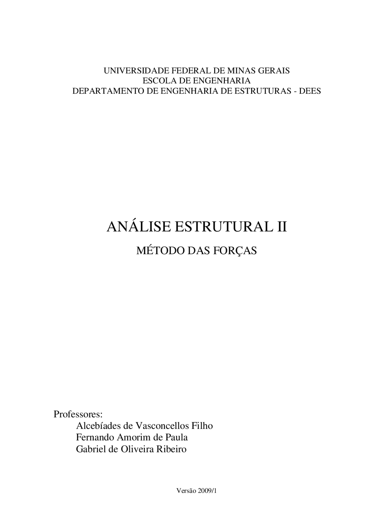 Apostila Método Das Forças Ufmg Docsity
