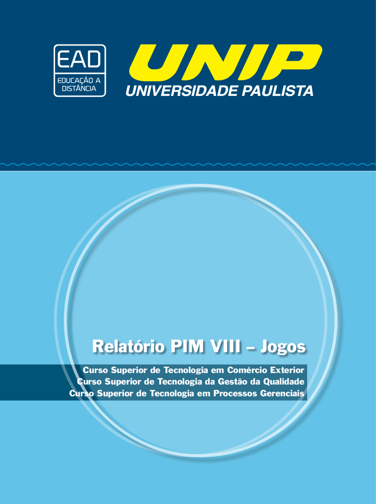 Relatório PIM VIII UNIP | Trabalhos Processos Químicos | Docsity