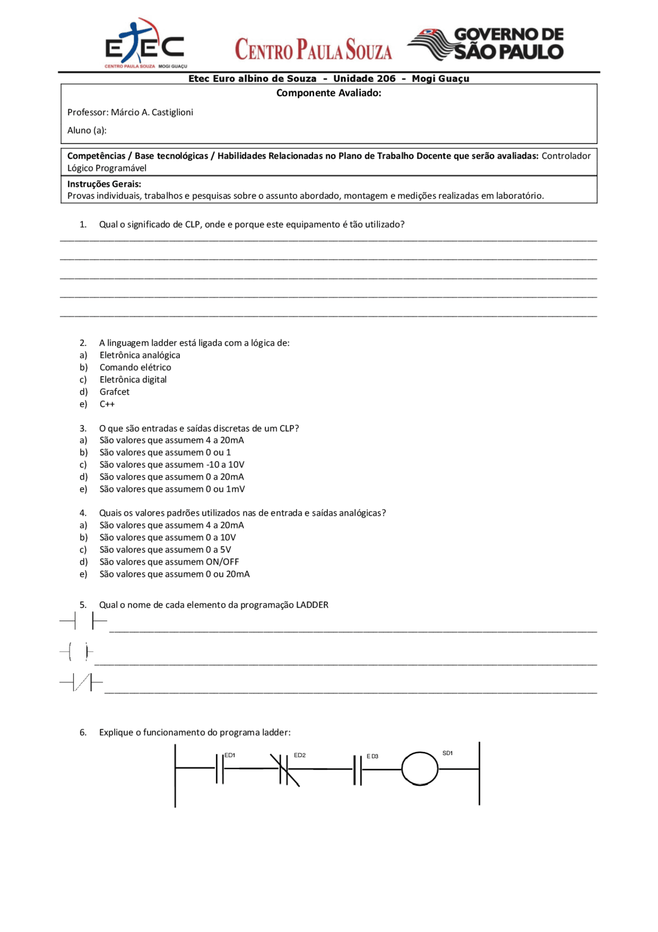 Controlador Lógico Programável Docsity