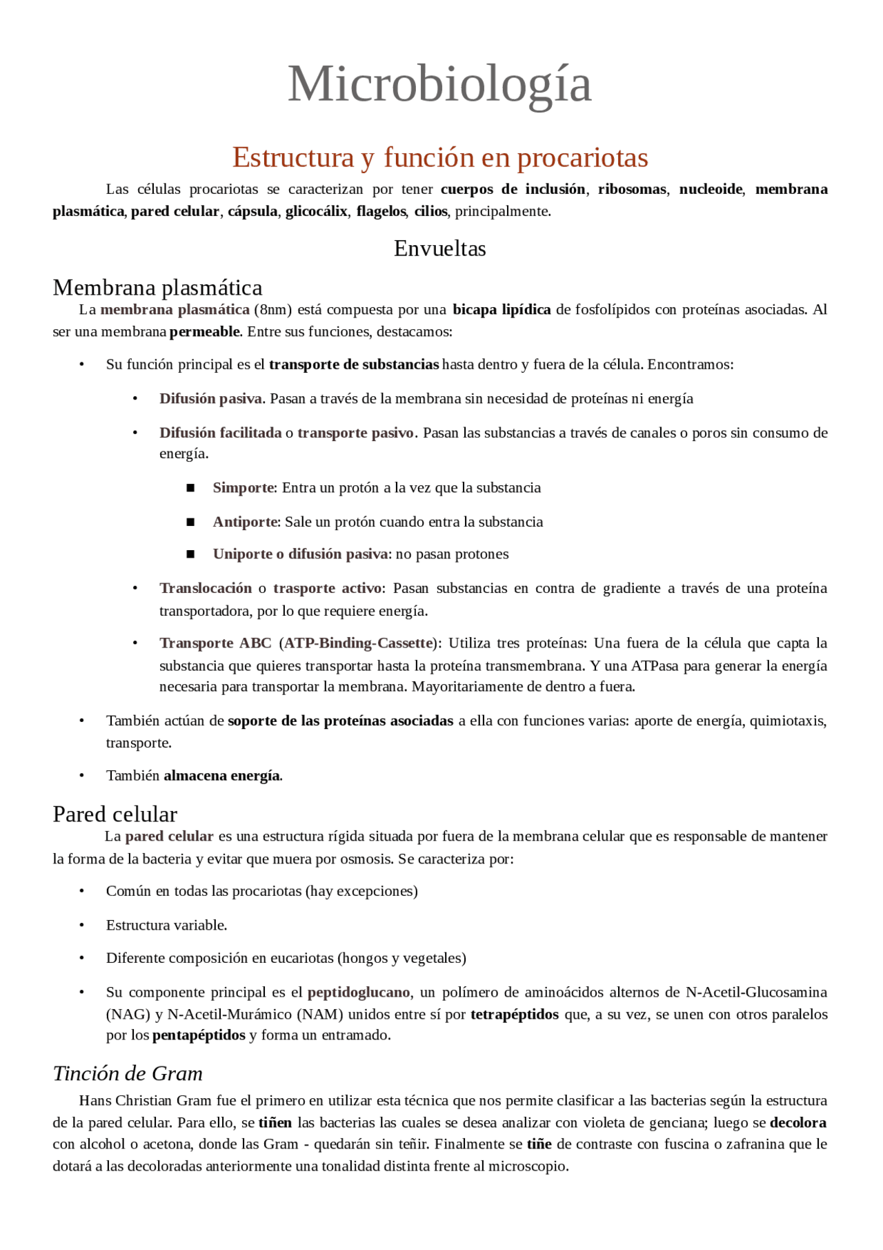 Microbiología primer paracila - Docsity