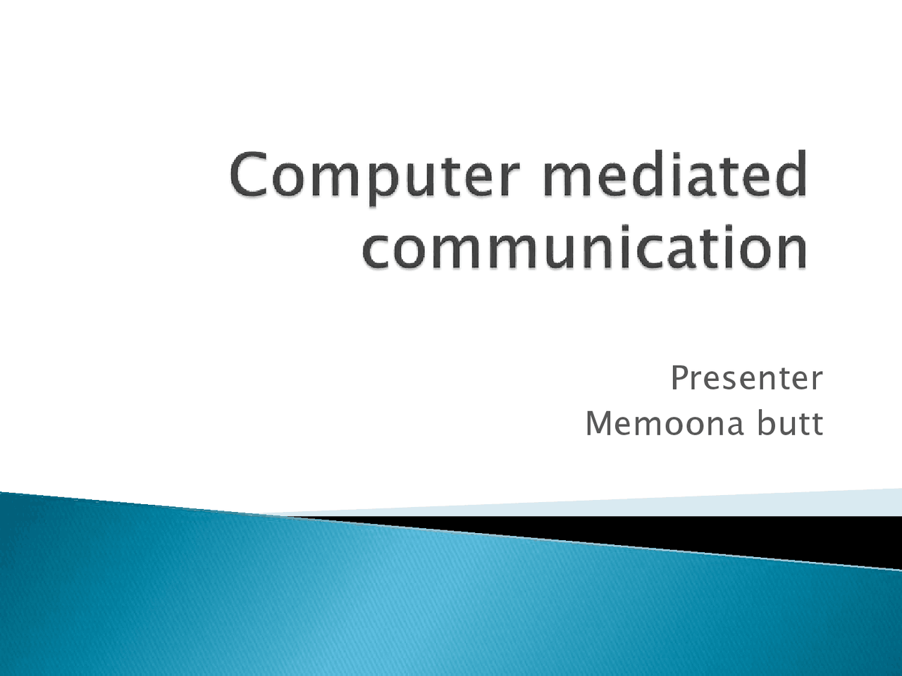 COMPUTER-MEDIATED COMMUNICATION - Docsity