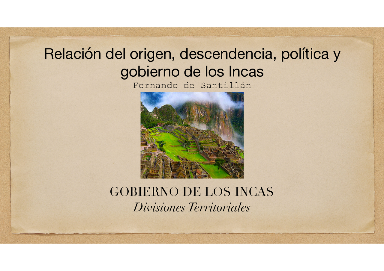 Gobierno de Los Incas - Docsity