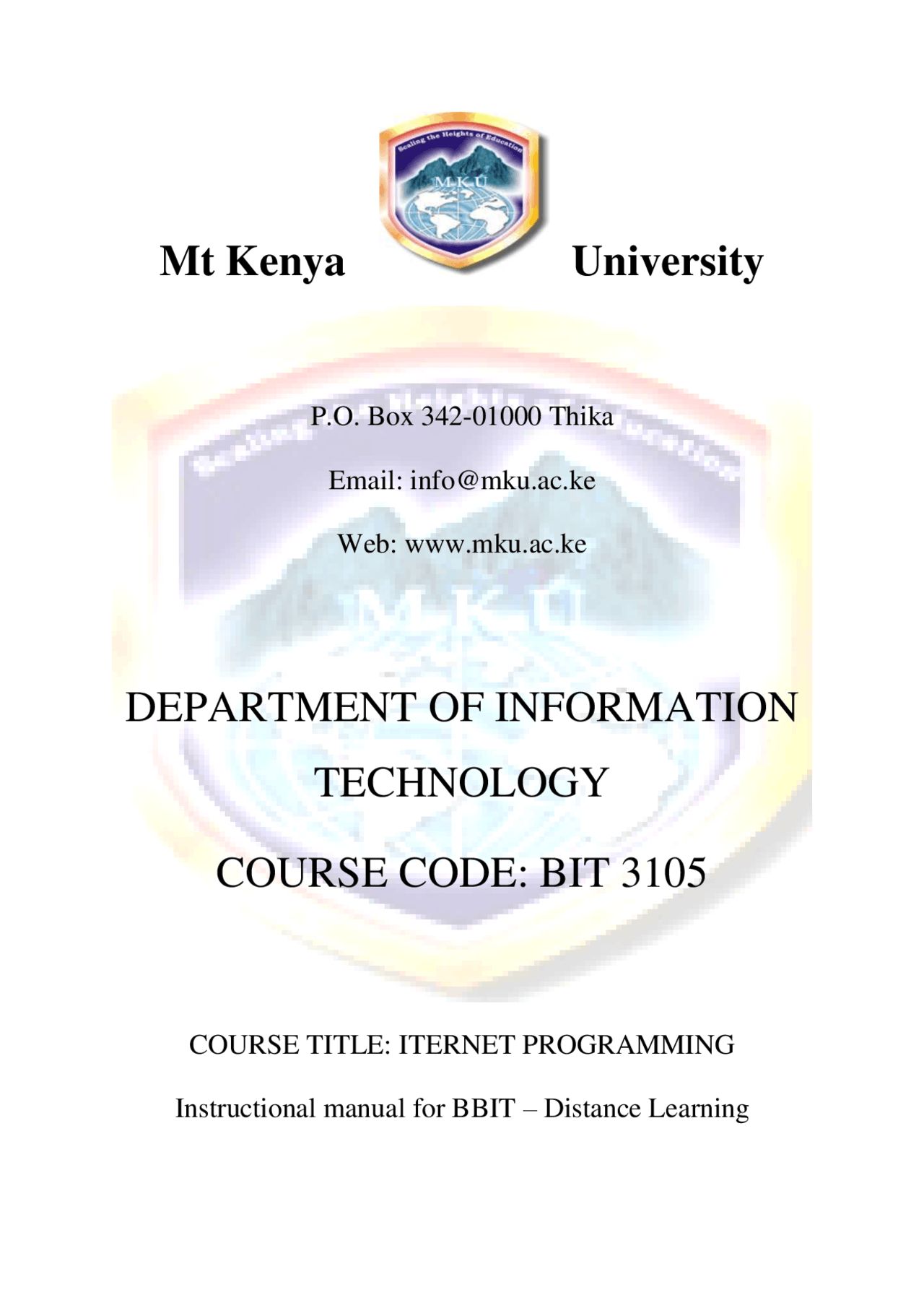 Internet Programming Docsity