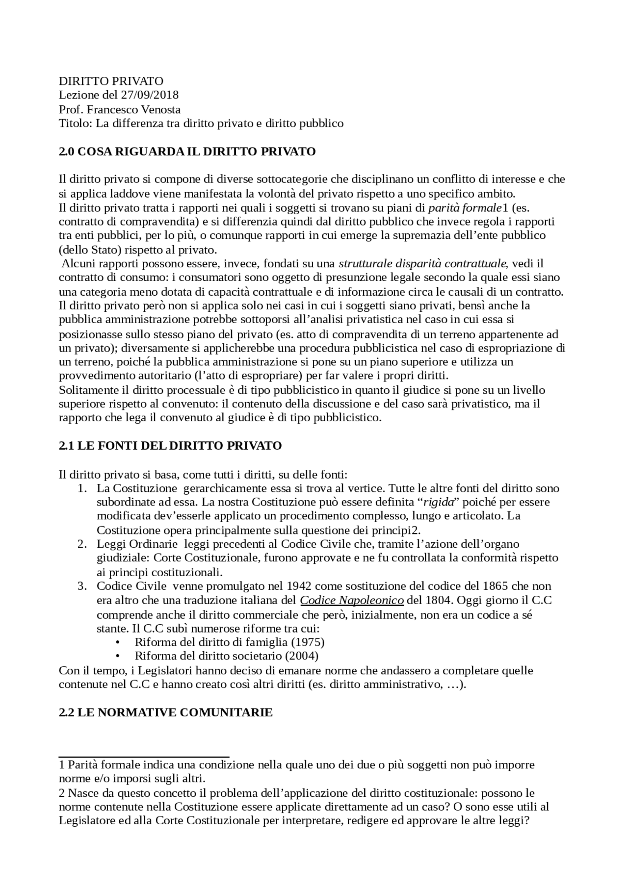 Appunti Lezioni Privato Docsity