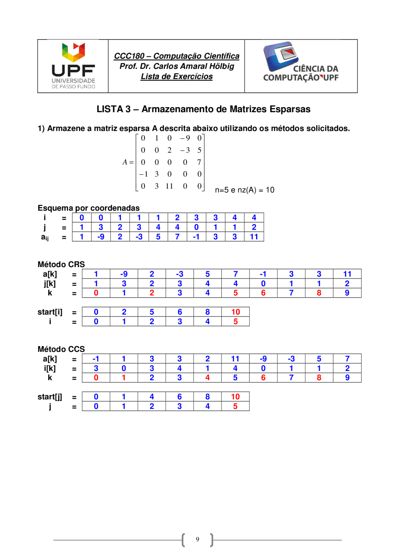 Computação Científica Exercícios Matemática Computacional Docsity