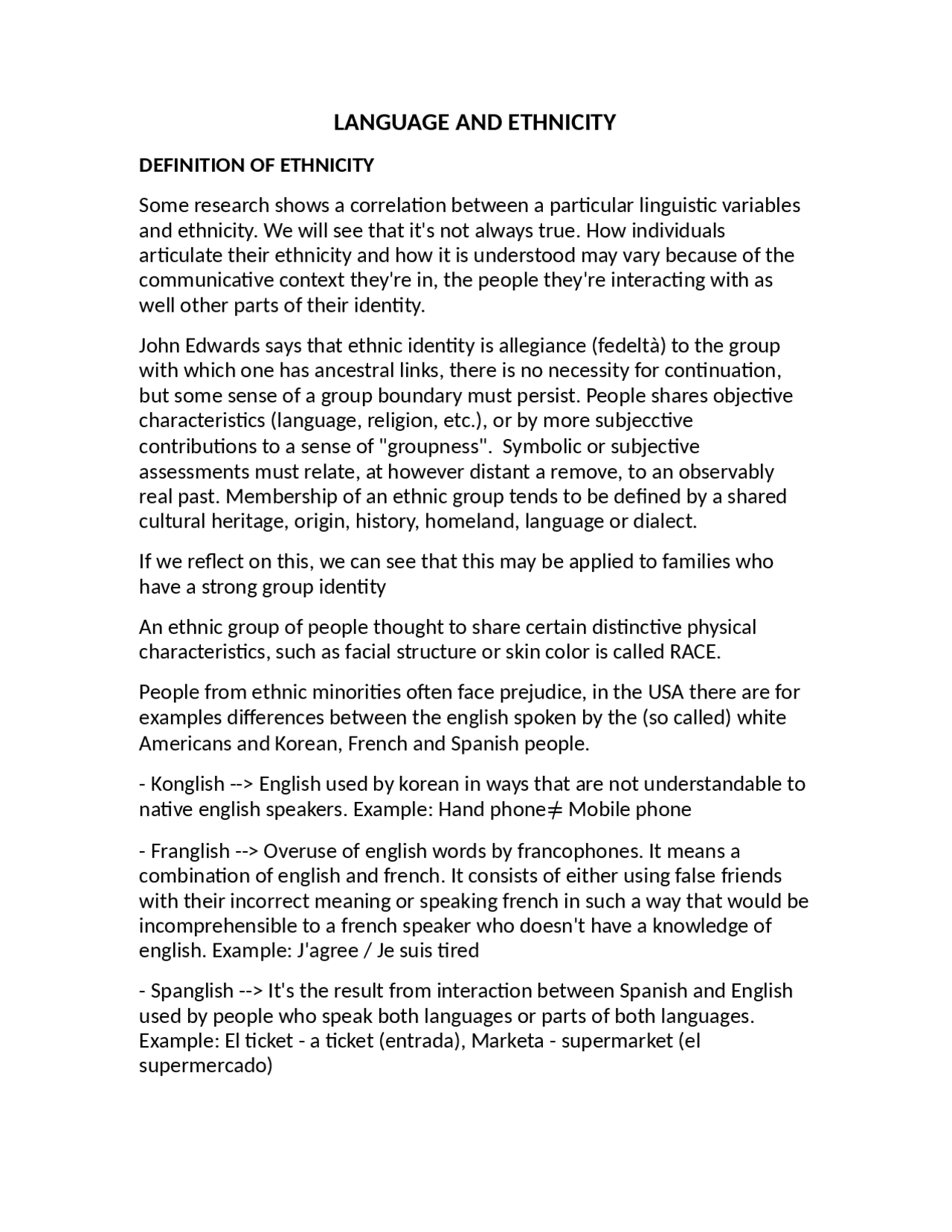 Languange Society And Power Docsity