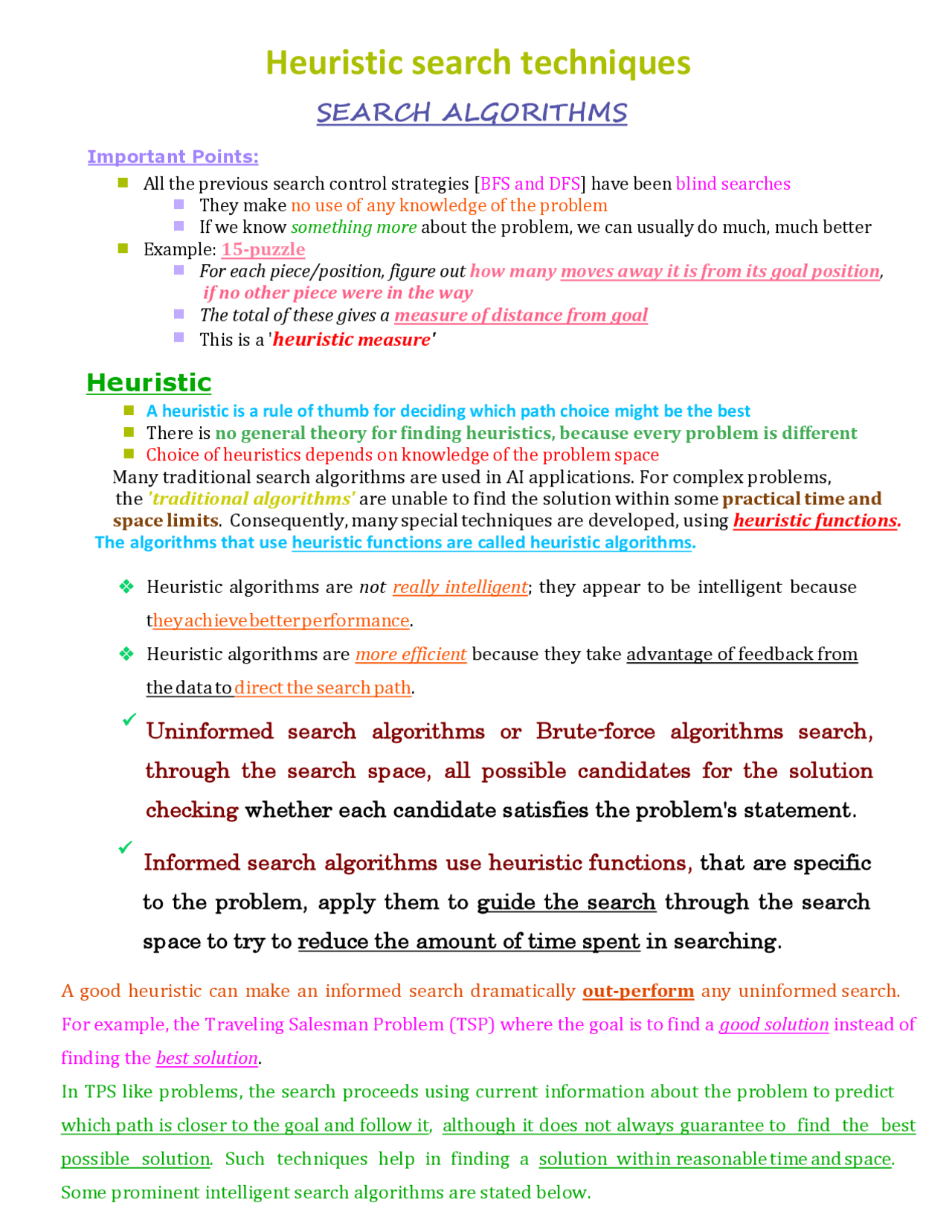 Artificial Intelligence Docsity