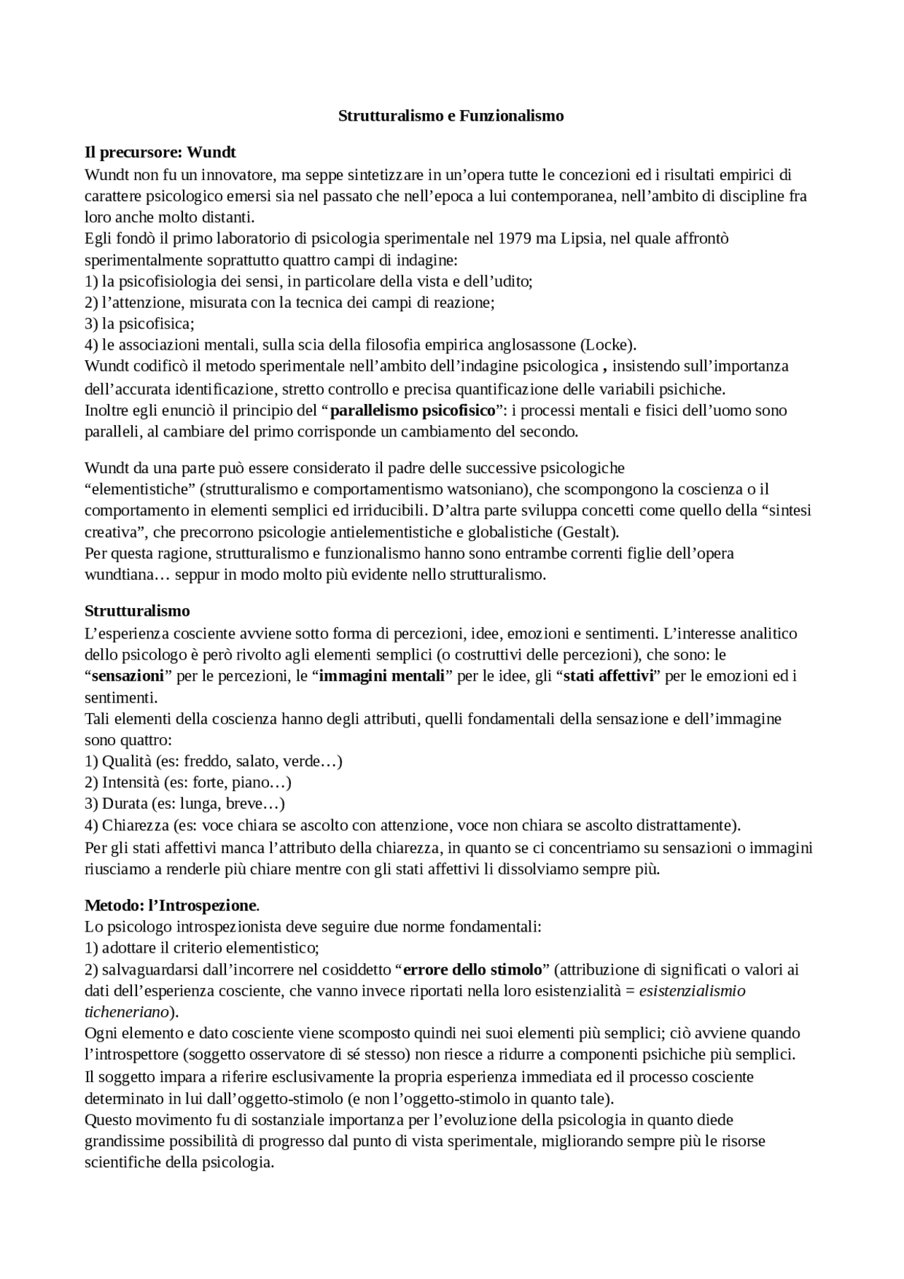Strutturalismo E Funzionalismo Percursore E Metodo Docsity