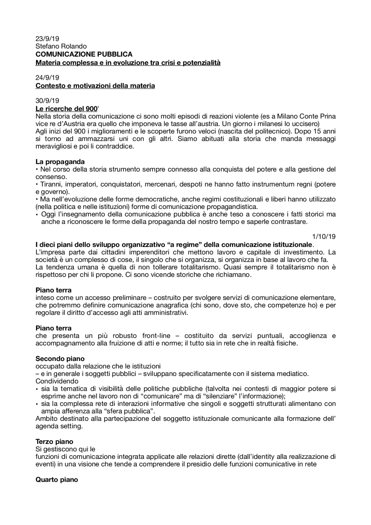 Appunti Presi A Lezione Docsity