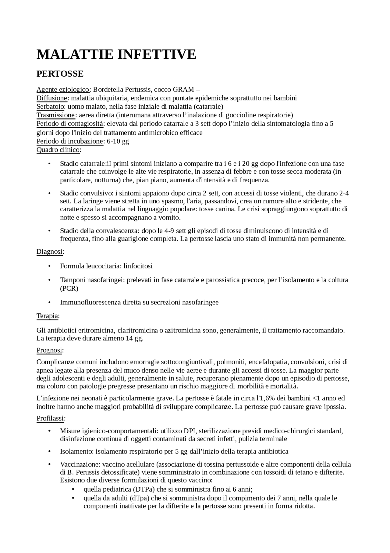 Malattie Infettive Sanità E Igiene Pubblica Docsity